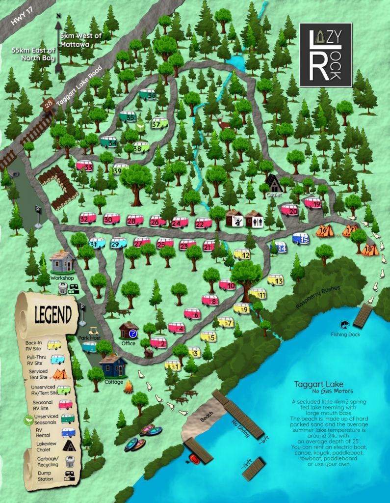 2023 Park Map | Lazy Rock RV Park & Campground