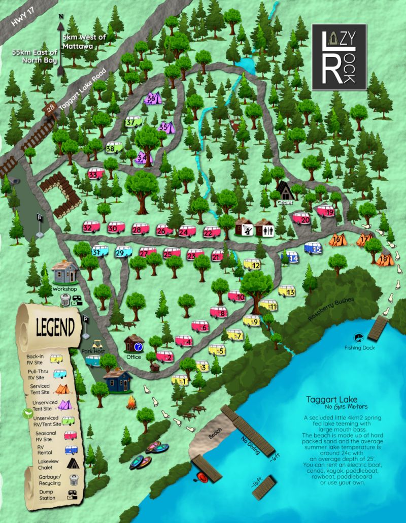 2023-2024 Park Map | Lazy Rock RV Park & Campground