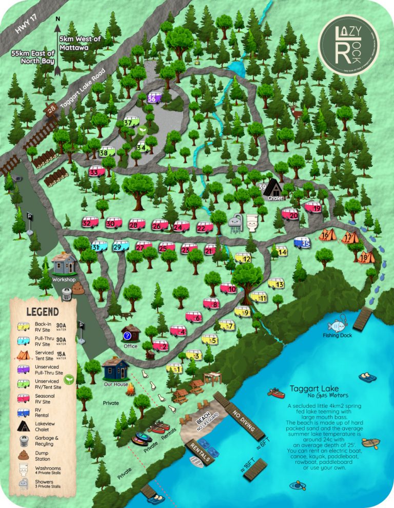 2026 Park Map | Lazy Rock RV Park & Campground
